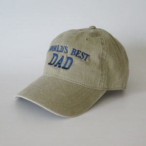 World's Best Dad Cap Dad Hat Dad Cap Embroidered Hat Father's Day Gift ...