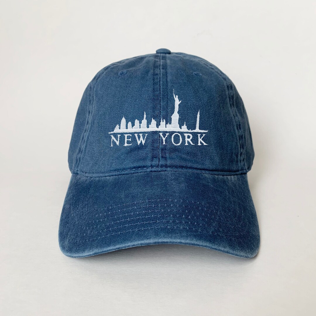 New York Skyline Cap Hat Baseball Hat Map Cap Embroidered Ballcap ...