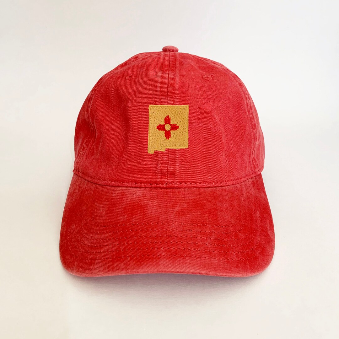 New Mexico Flag Map Embroidered Cap Hat Baseball Hat Map Cap ...