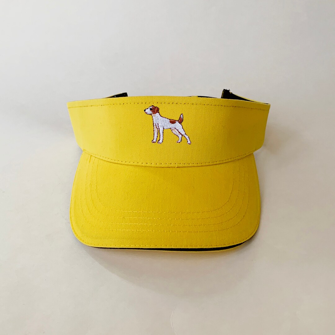 Jack Russell Terrier Embroidered Visor Dog Visor Embroidered Cotton ...