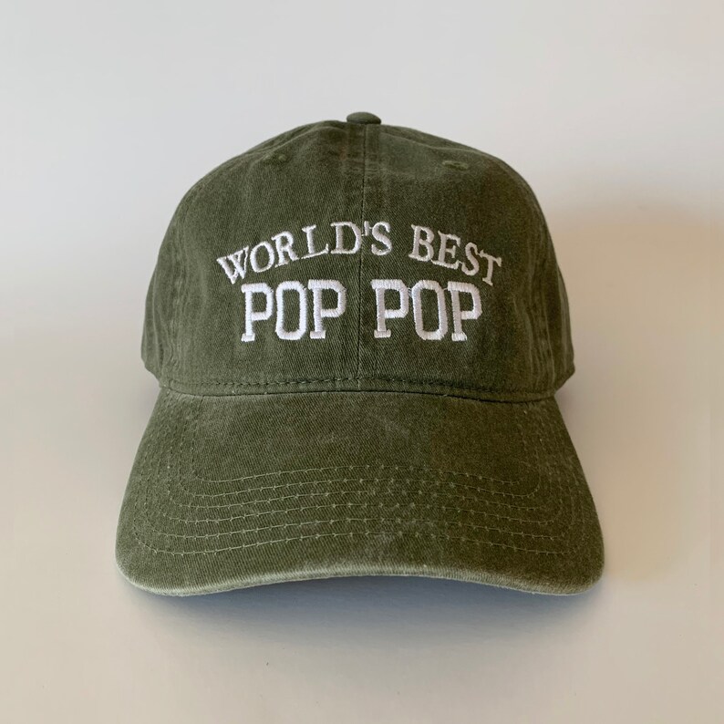 World's Best POP POP Cap Grandpa Cap Embroidered Cap Baseball Cap Dad ...
