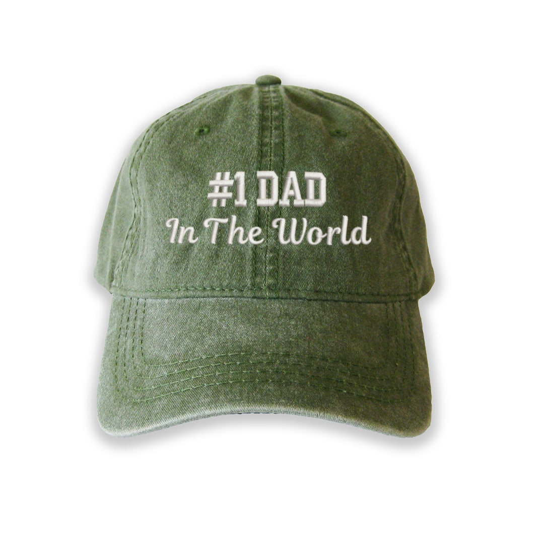 Number 1 Dad in the World Cap Dad Cap Dad Hat Dad Embroidered Cap Best ...