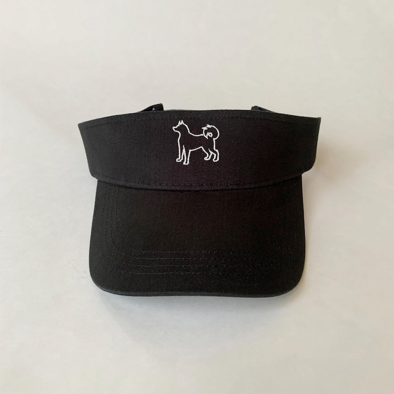 Shiba Inu Outline Embroidered Visor Dog Embroidered Cotton Visor - Etsy