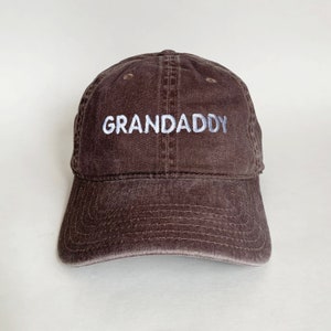 Grandaddy Cap Grandpa Cap Embroidered Cap Baseball Cap Dad Cap Washed ...