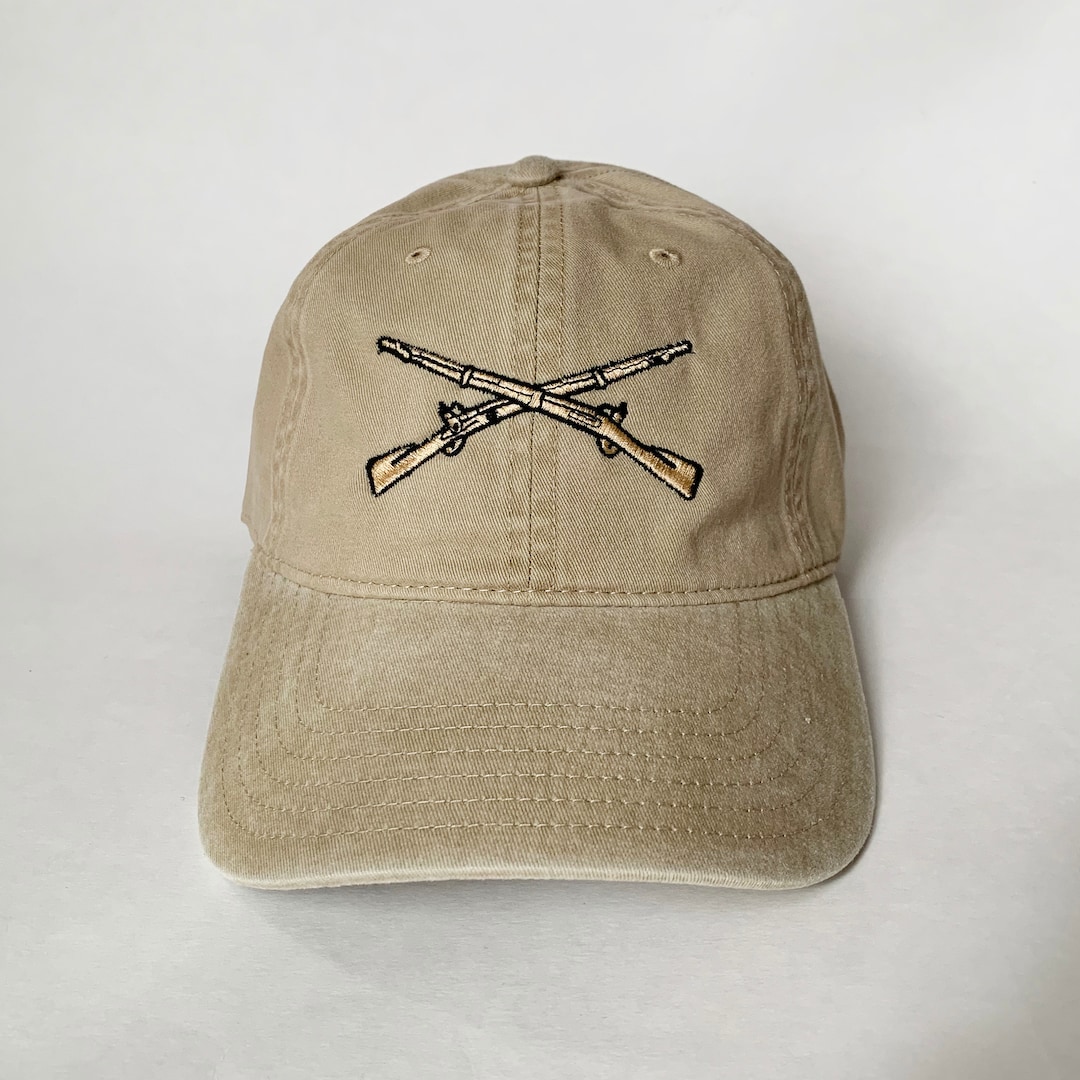 Crossed Rifles Embroidered Cap Army Infantry Cap Embroidered Ball Cap ...