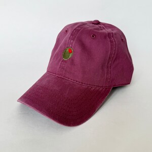 Olive Embroidered Hat Fruit Cap Dad Hat Washed Cotton Cap - Etsy