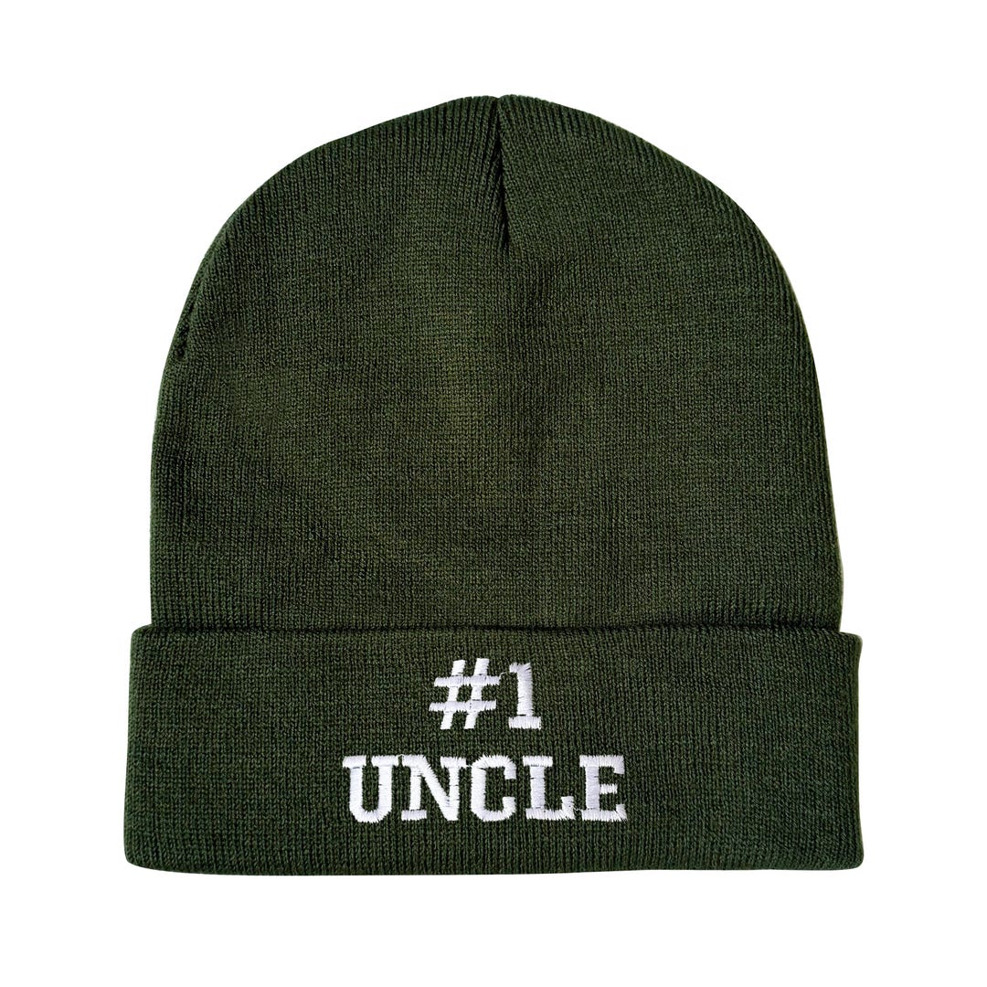 Number 1 Uncle Embroidered Beanie Hat Dad Winter Hat - Etsy