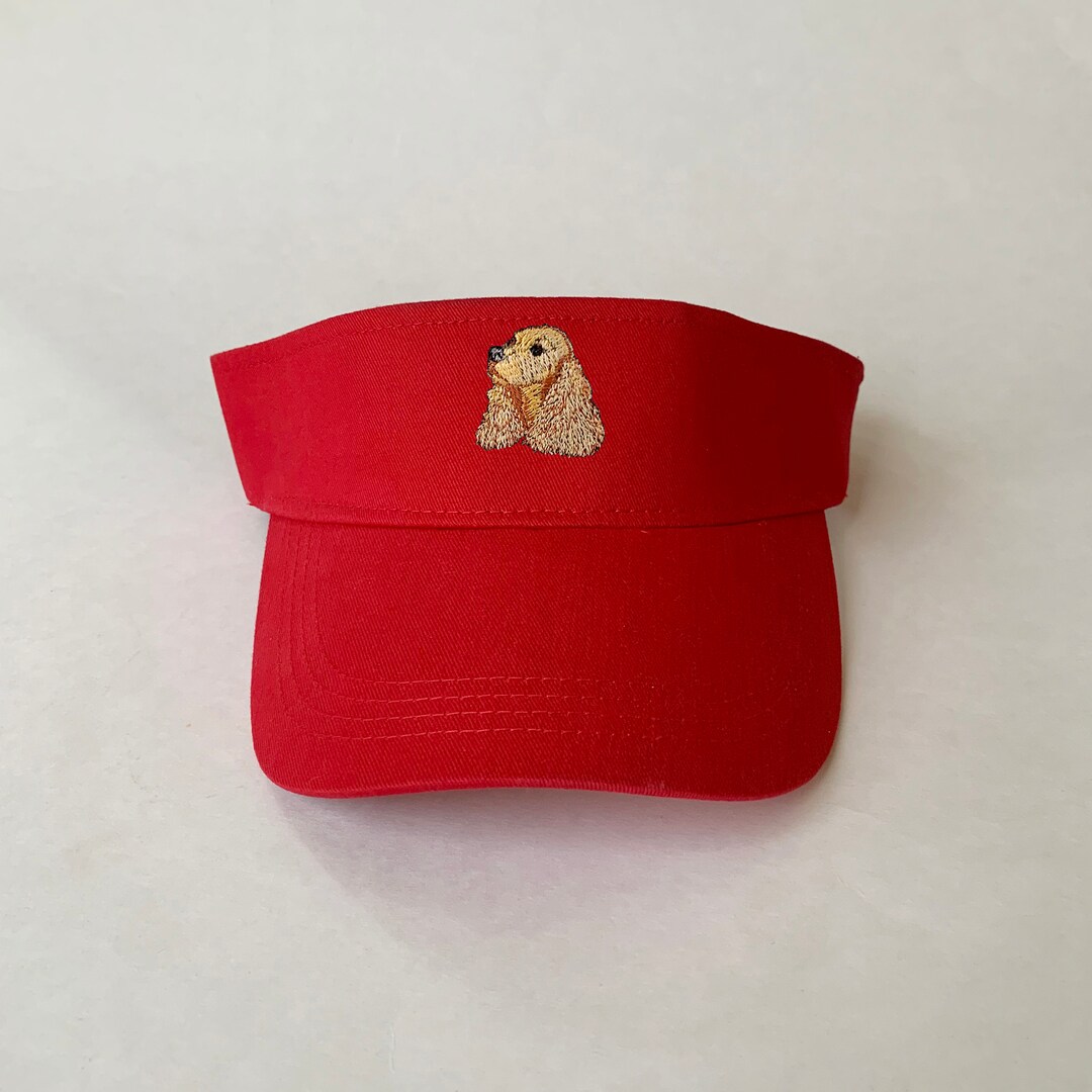 Cocker Spaniel Embroidered Visor Dog Visor Embroidered Cotton Visor Sun ...