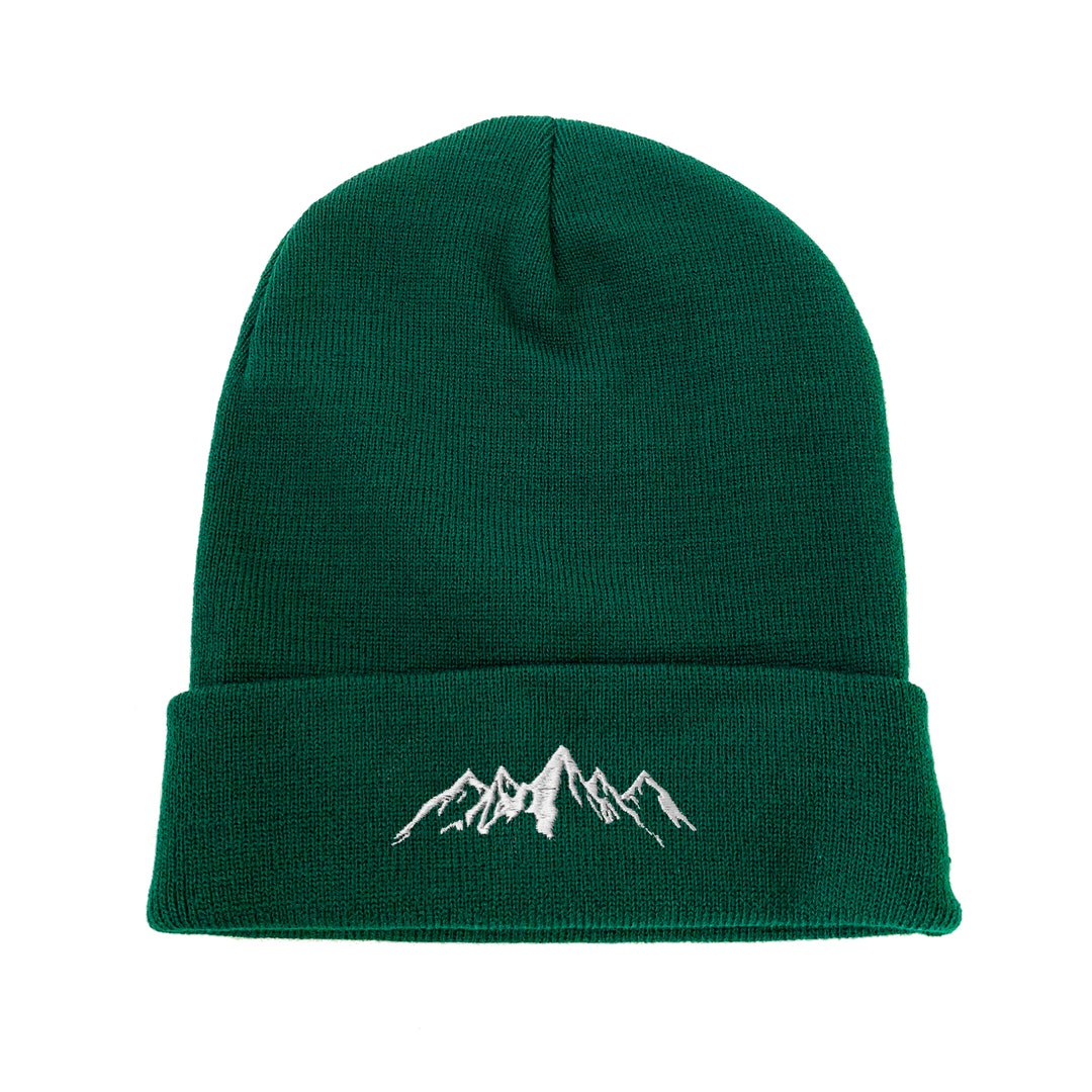 Mountains Embroidered Beanie Winter Beanie - Etsy