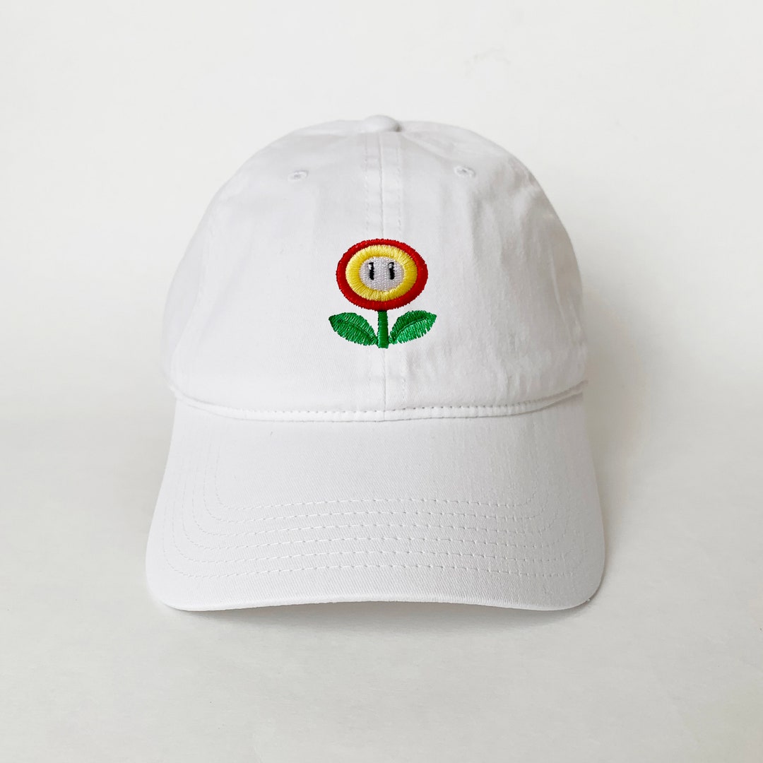 Fire Flower Cap Mario Cap Dad Cap Halloween Costumes Embroidered Hat - Etsy