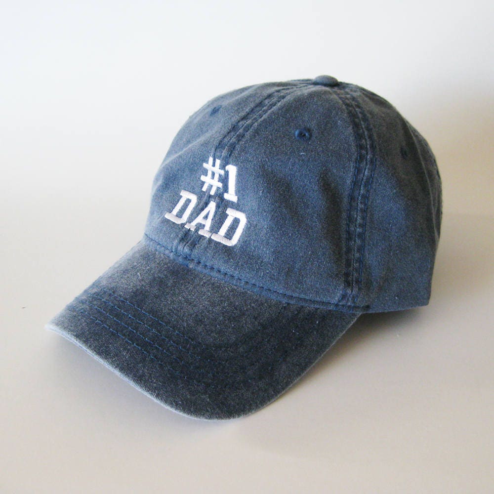 Number 1 Dad Embroidered Cap #1 Dad Cap #1 Dad Hat # 1 Dad Baseball Cap ...