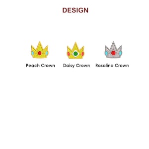Kids Sizes Princess Peach / Daisy / Rosalina Crown Embroidered Youth ...