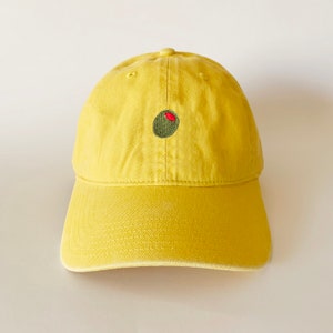 Olive Embroidered Hat Fruit Cap Dad Hat Washed Cotton Cap - Etsy