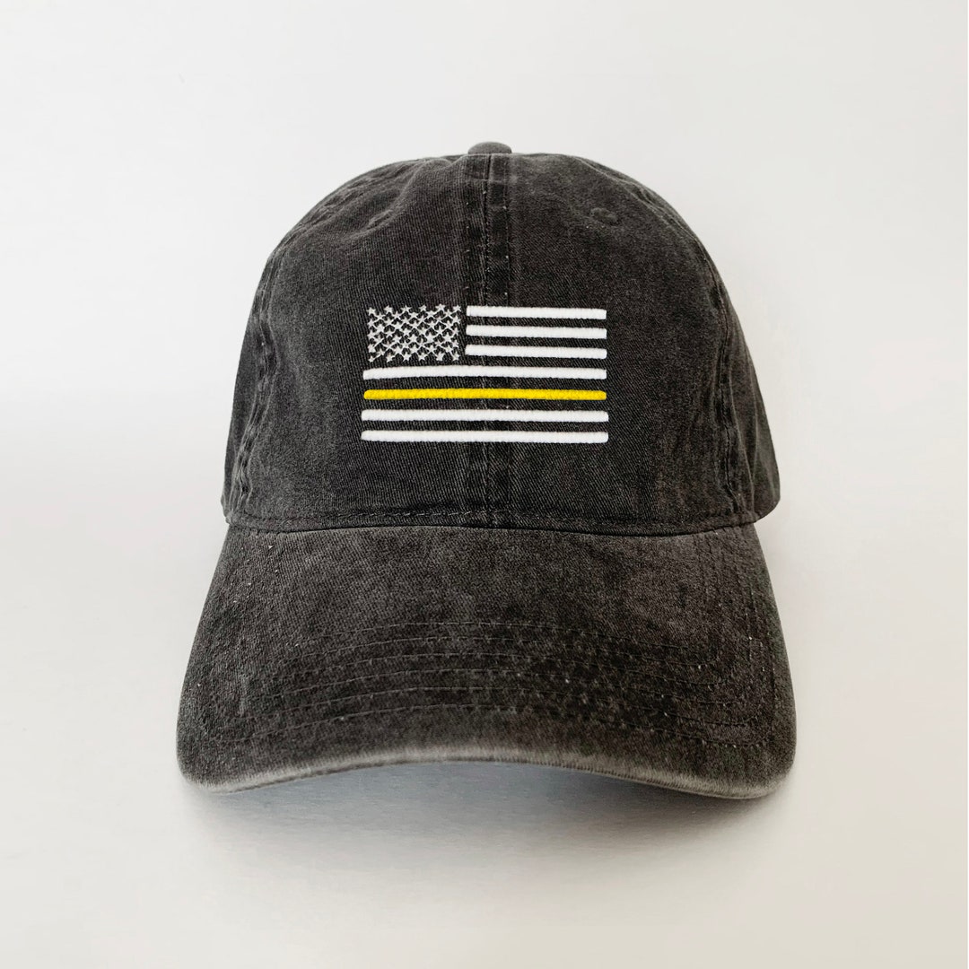 Thin Yellow Line American Flag Hat Baseball Hat Security Guards Cap ...