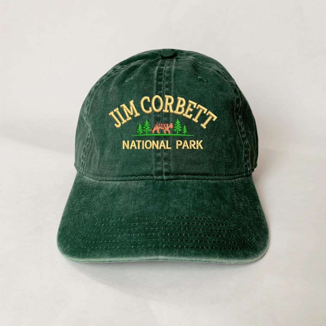 Jim Corbett National Park Embroidered Cap Baseball Camping Nature ...