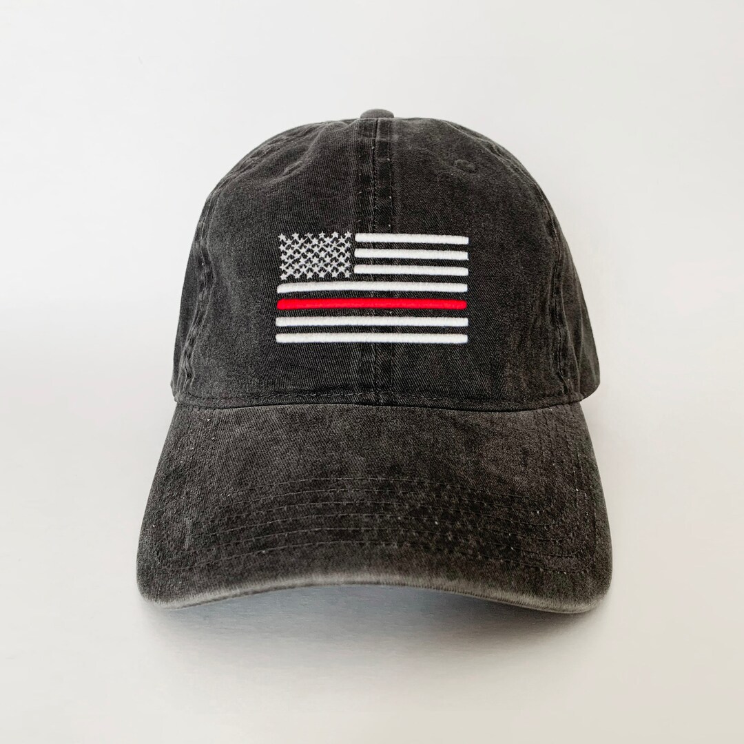 Thin Red Line American Flag Hat Baseball Hat Fire Department Cap ...