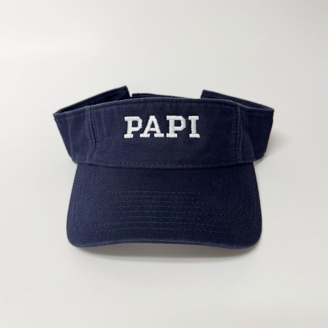 PAPI Embroidered Visor Summer Cap - Etsy