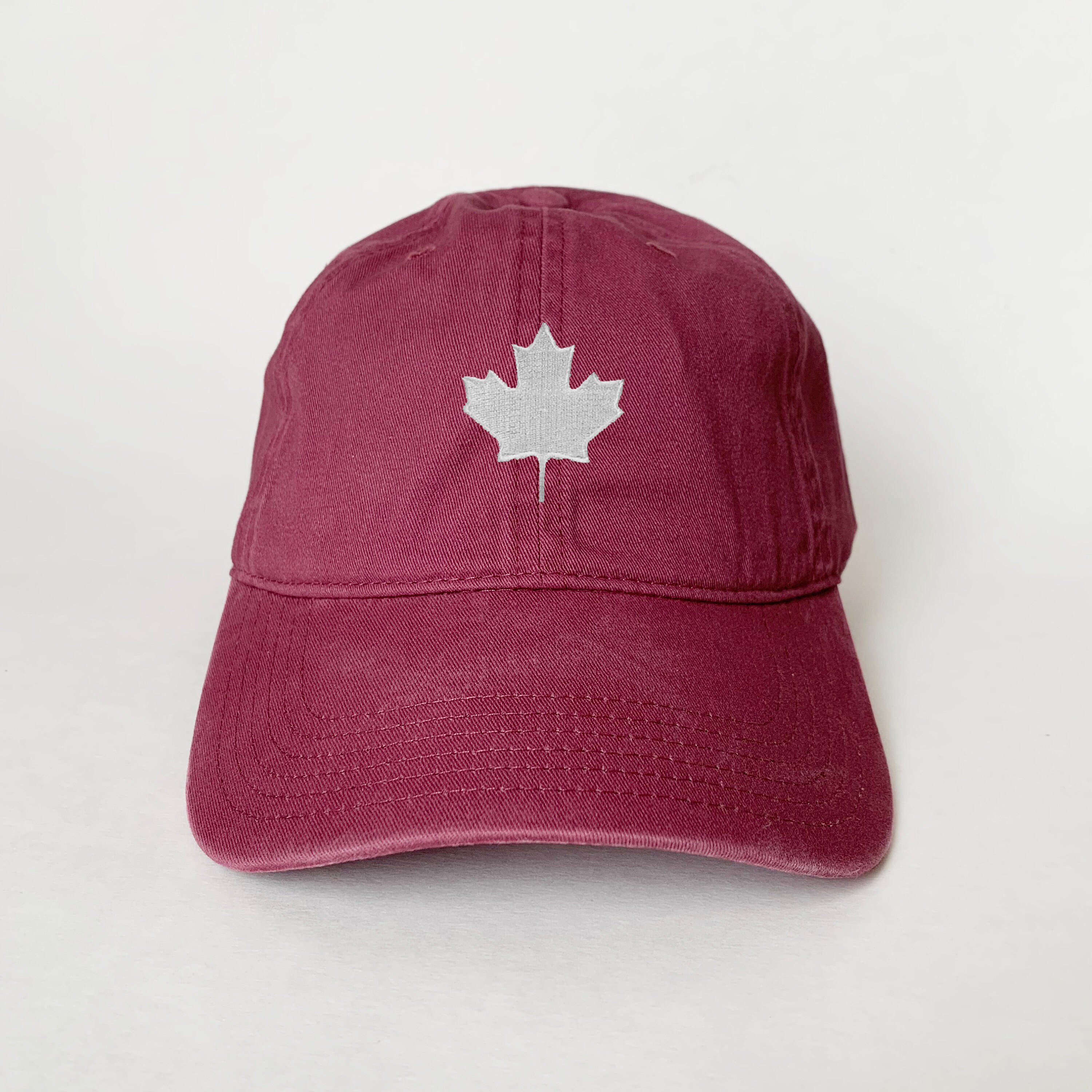 Canada Maple Leaf Embroidered Cap Baseball Cap Washed Cotton Cap - Etsy