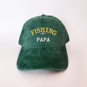Fishing Papa Cap Grandpa Cap Papa Cap Embroidered Cap Baseball Cap Dad ...