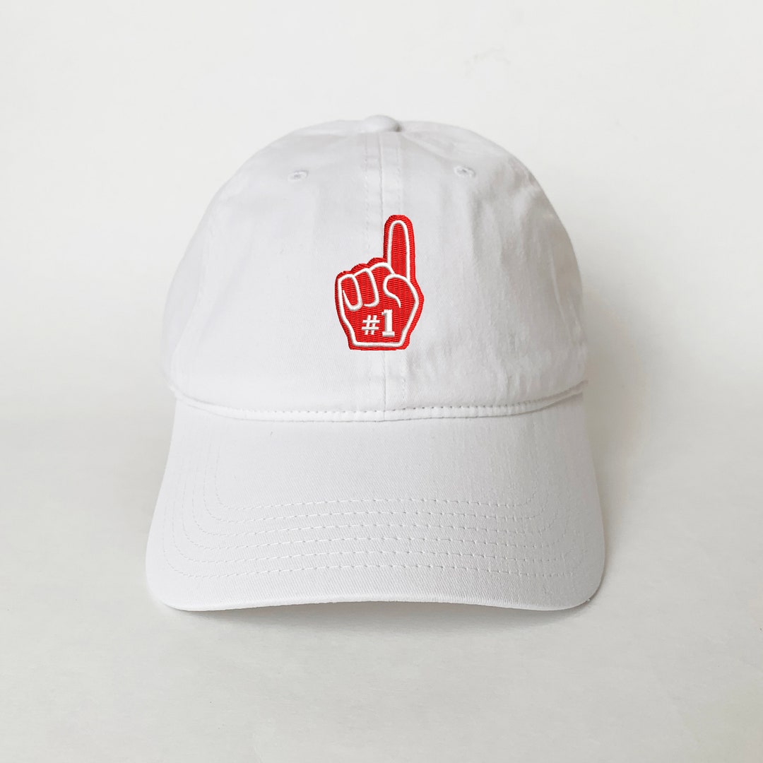 Number 1 Hand Embroidered Hat Peace Symbol Hat Peace Hand Sign Hat Dad ...