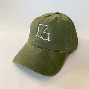 Louisiana Map Cap Hat Baseball Hat Map Cap Embroidered Ballcap - Etsy