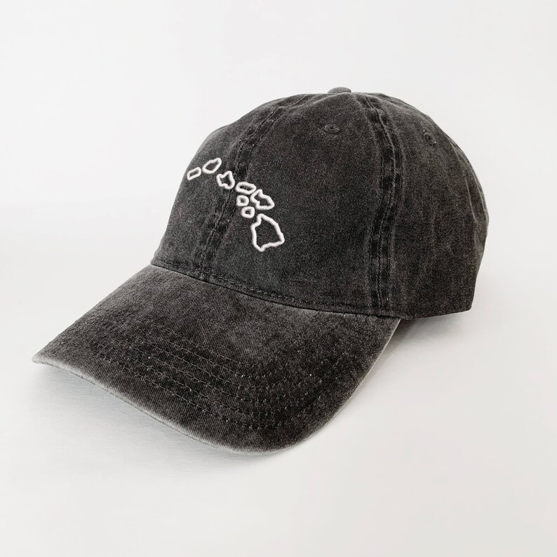 Hawaii Map Cap Hat Baseball Hat Map Cap Embroidered Ballcap - Etsy
