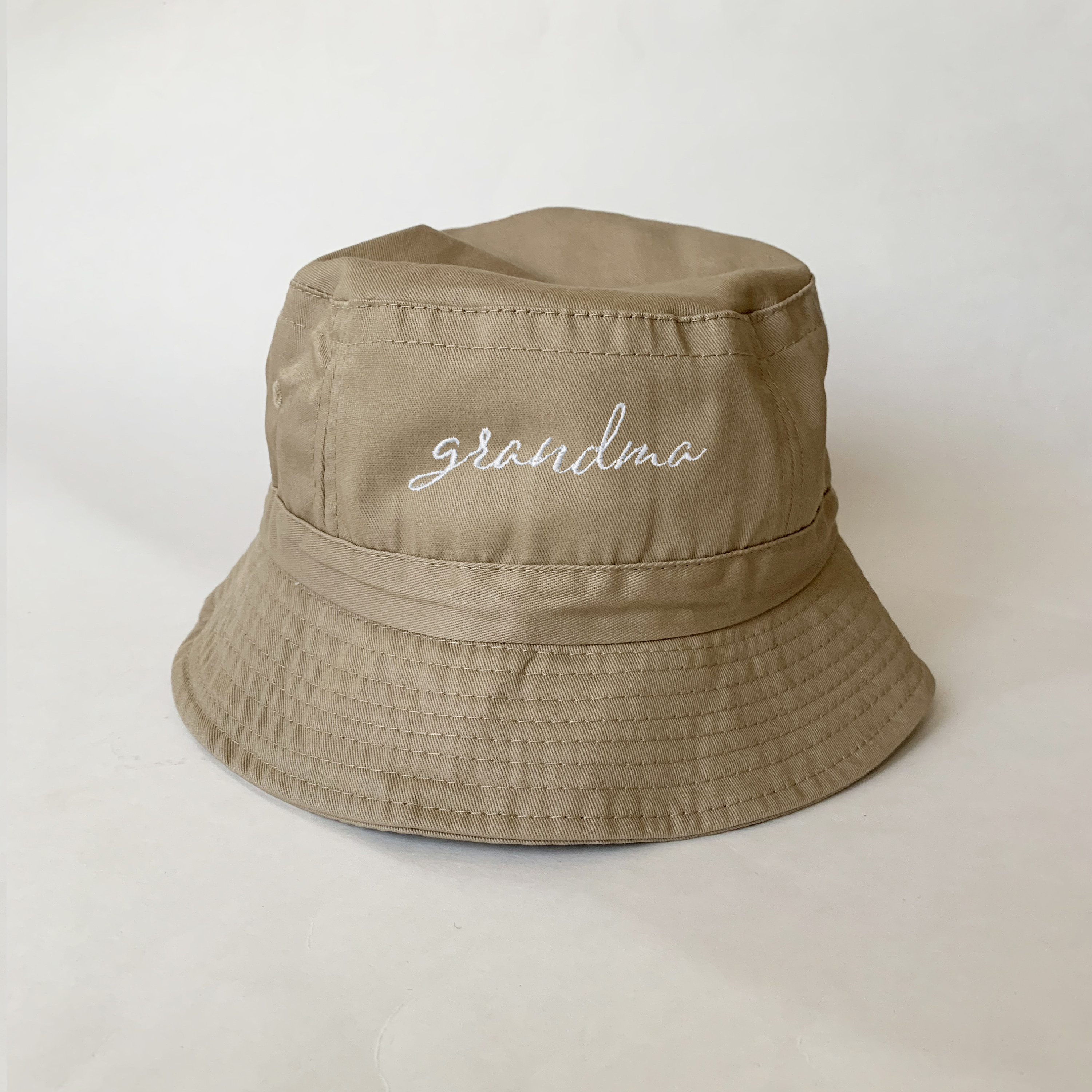Grandma Embroidered Washed Cotton Bucket Hat Fishing Hat Backyard Hat ...