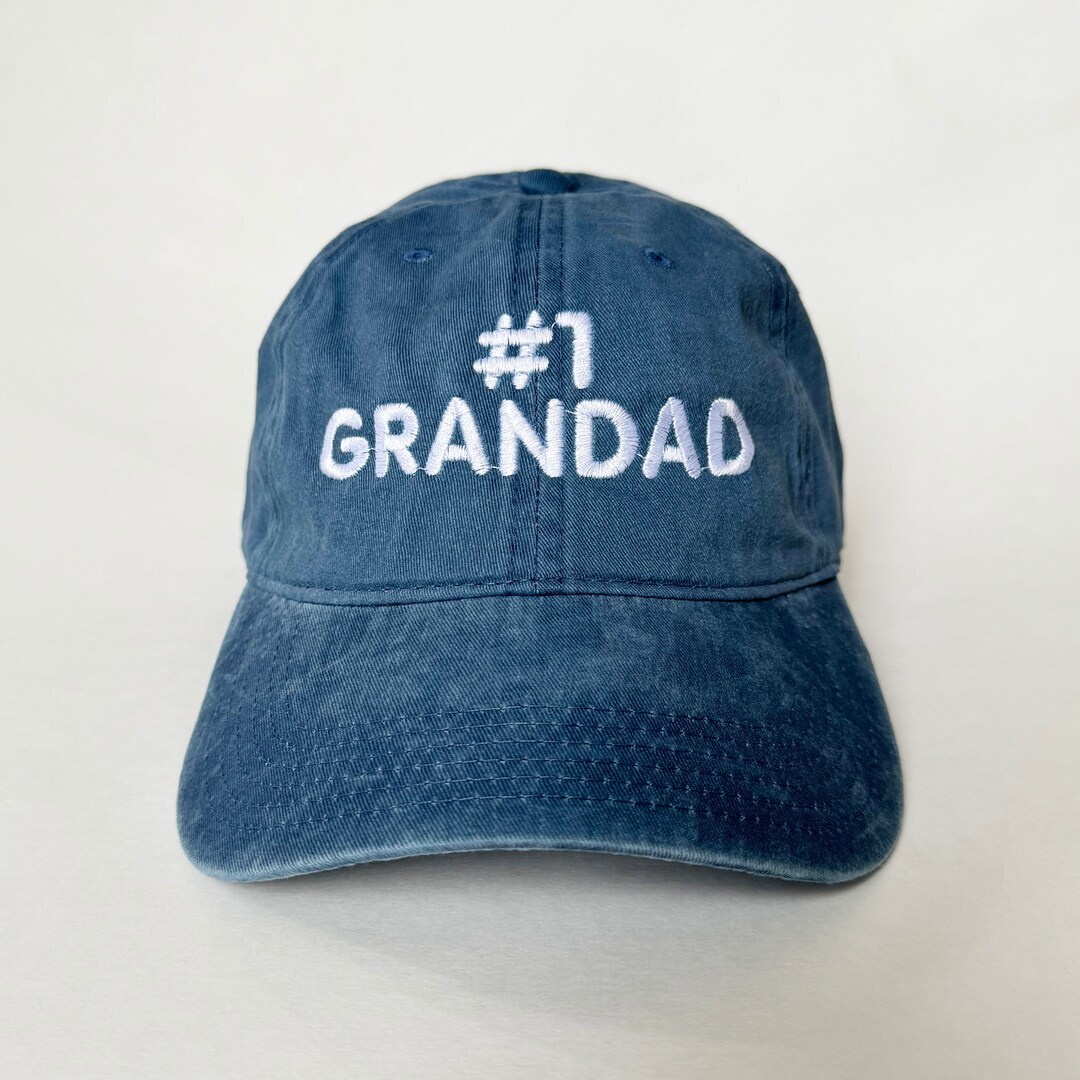 Number 1 Grandad Cap #1grandad Cap Grandpa Hat Grandpa Embroidered Hat ...