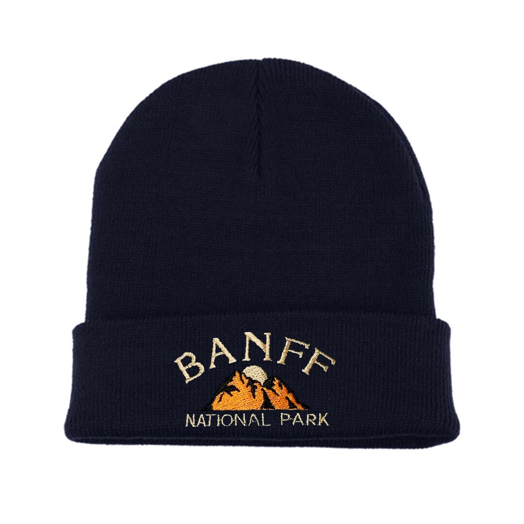 Banff National Park Embroidered Beanie Winter Hat Travel Hat Nature ...