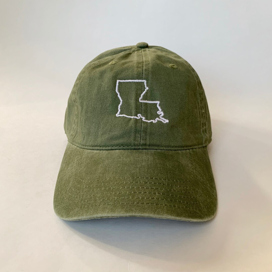 Louisiana Map Cap Hat Baseball Hat Map Cap Embroidered Ballcap - Etsy