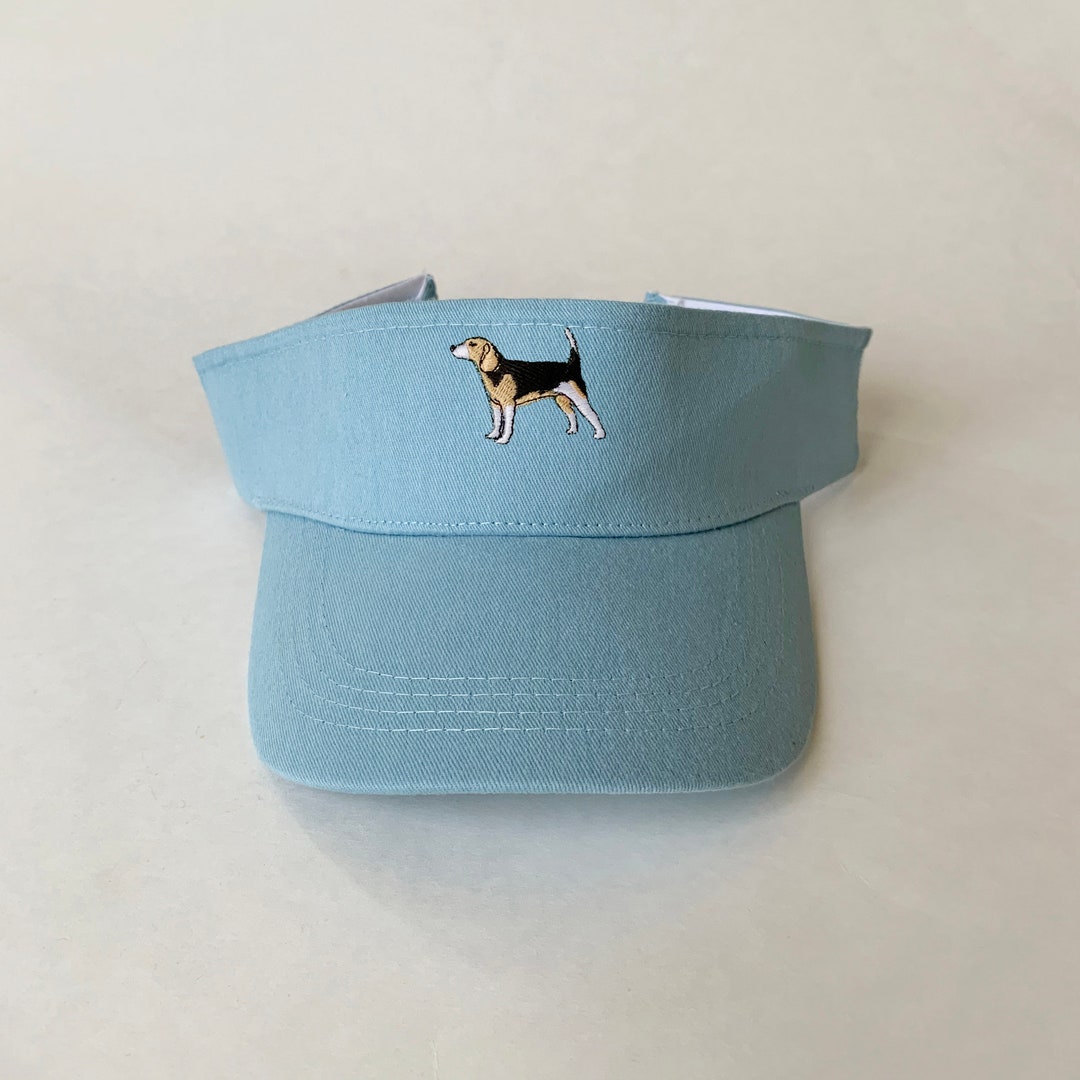 Beagle Embroidered Visor Dog Visor Embroidered Cotton Visor - Etsy