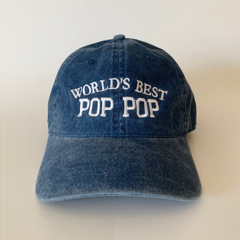 World's Best POP POP Cap Grandpa Cap Embroidered Cap - Etsy
