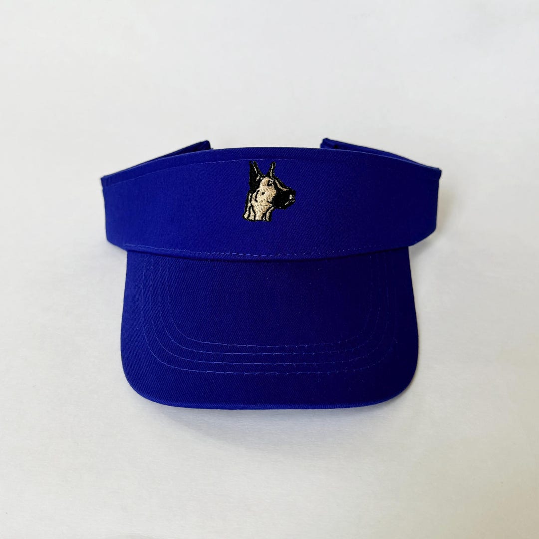 Great Dane Embroidered Visor Dog Visor Embroidered Cotton Visor - Etsy