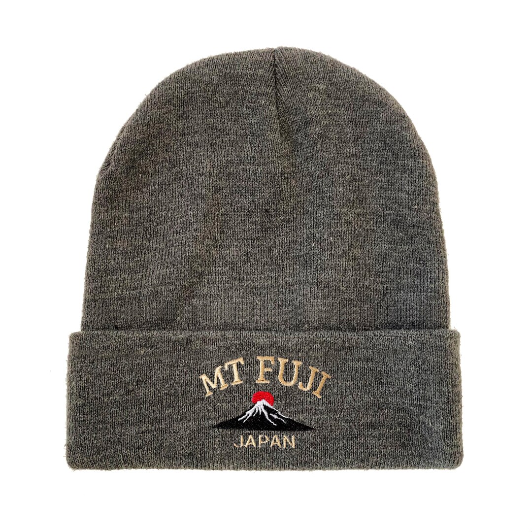 Mt Fuji Japan Embroidered Beanie Winter Hat Nature Beanie Hat - Etsy