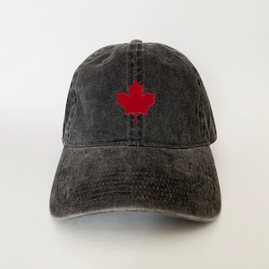 Canada Maple Leaf Embroidered Cap Baseball Cap Washed Cotton Cap - Etsy