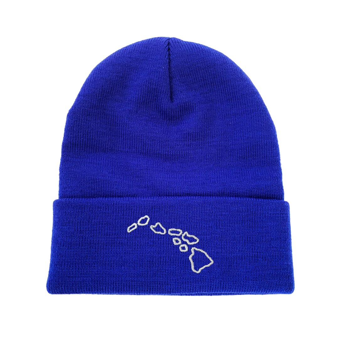 Hawaii Map Outline Embroidered Beanie Winter Hat - Etsy