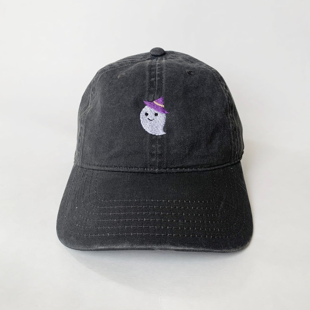 Ghost With Witch Hat Halloween Cap Ghost Cap Dad Cap Halloween Costumes ...