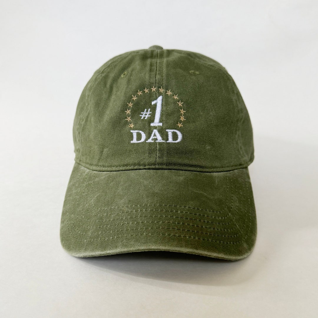Number 1 Dad Stars Embroidered Cap #1 Dad Cap #1 Dad Hat # 1 Dad ...