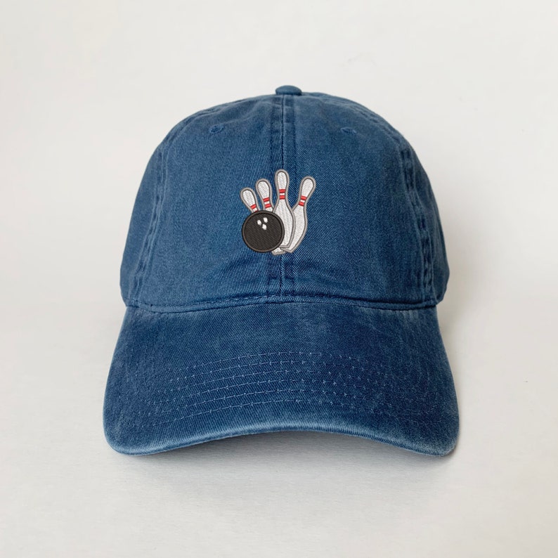 Bowling Pins and Ball Embroidered Cap Dad Cap Dad Hat Logo Cap - Etsy