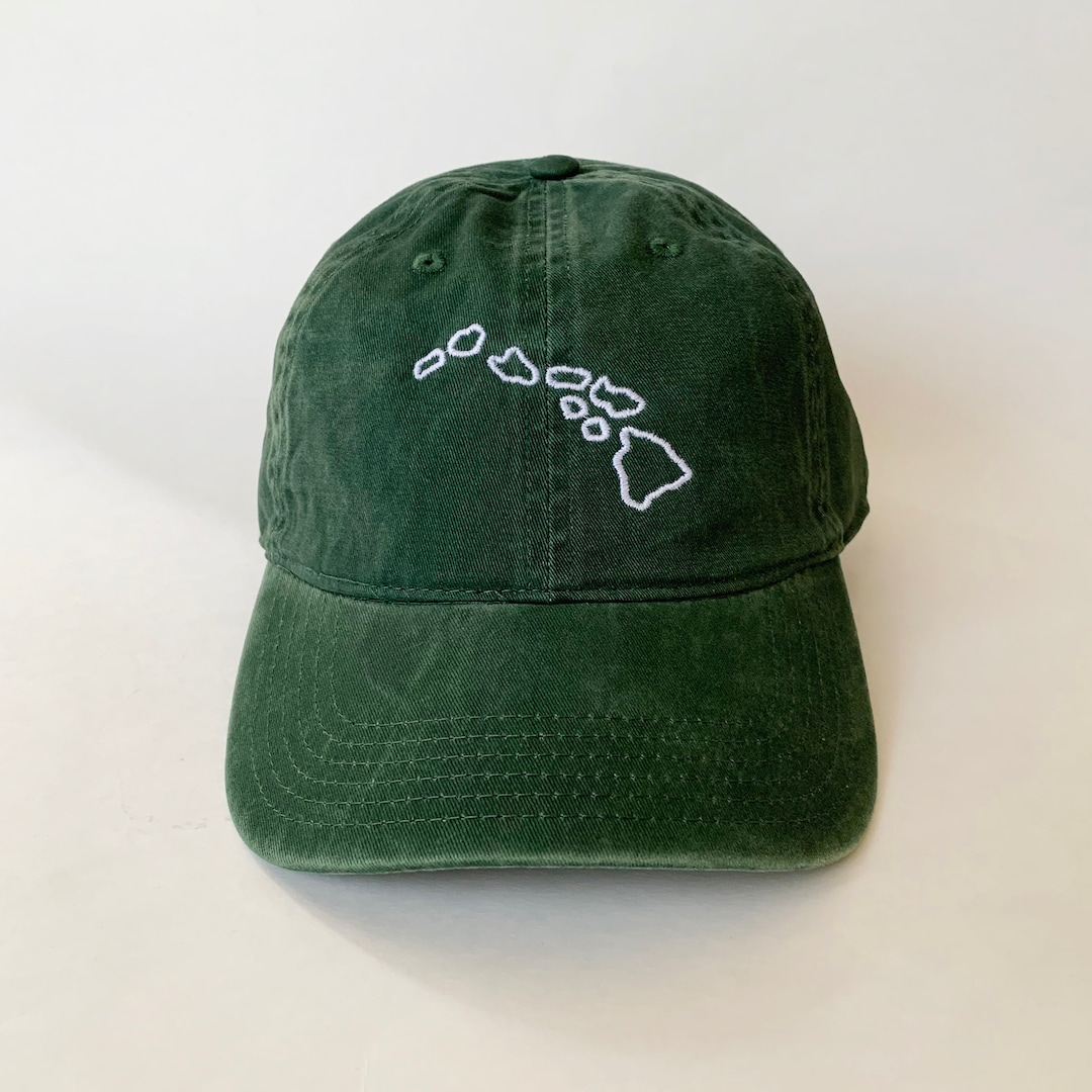 Hawaii Map Cap Hat Baseball Hat Map Cap Embroidered Ballcap - Etsy