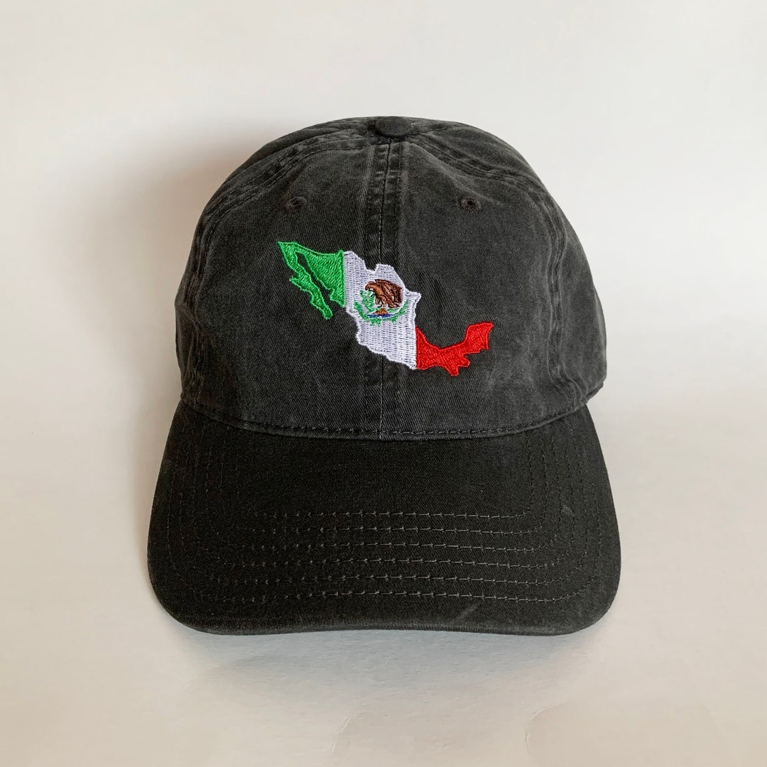 Mexico Flag Map Embroidered Cap Baseball Cap Mexican Flag Hat Bandera ...