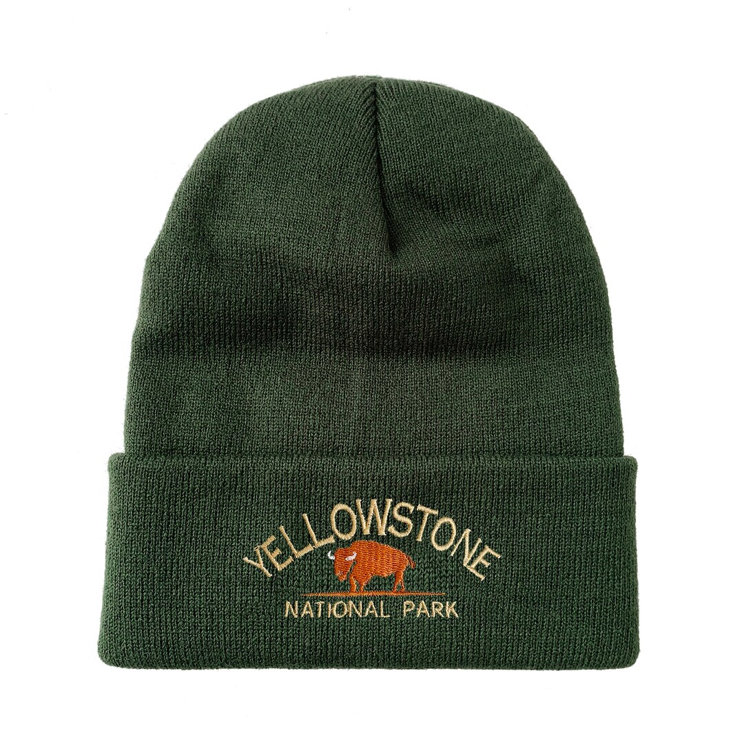 Yellowstone National Park Embroidered Beanie Winter Hat - Etsy