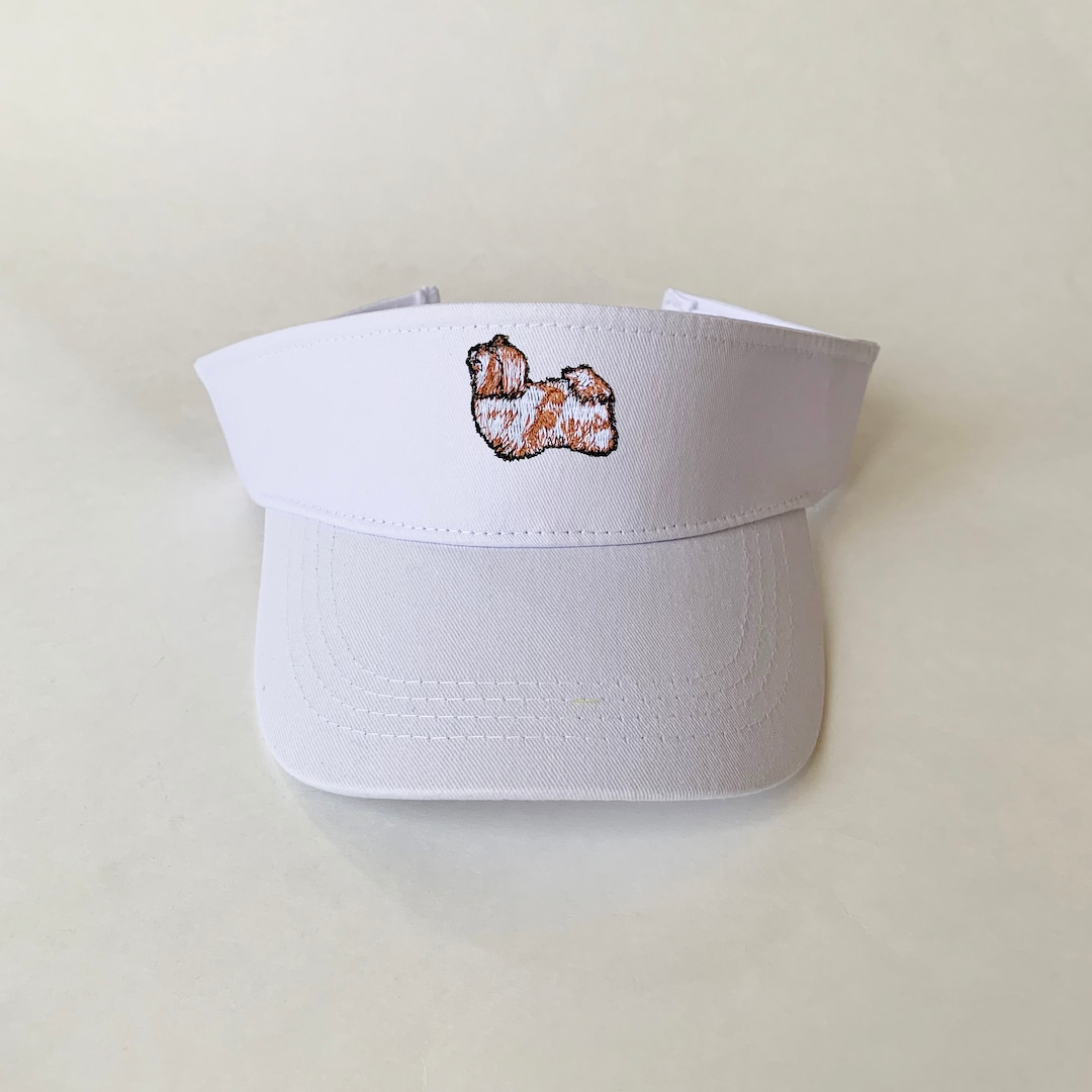 Shih Tzu Embroidered Visor Dog Visor Embroidered Cotton Visor - Etsy