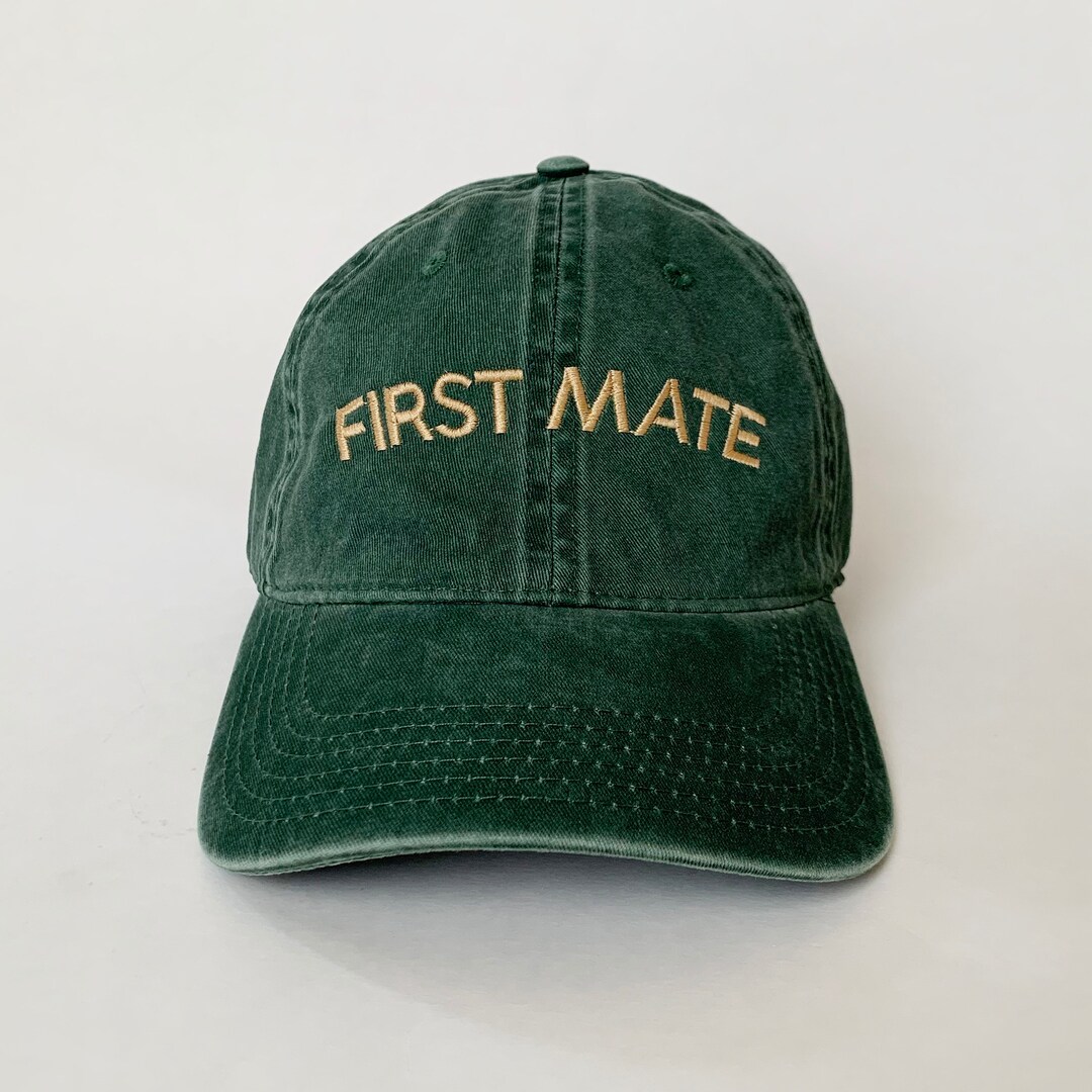 First Mate Embroidered Cap Captain Hat Dad Cap Dad Hat Washed Cotton ...
