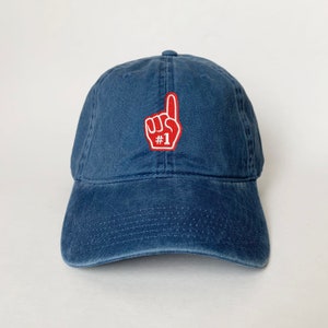 Number 1 Hand Embroidered Hat Peace Symbol Hat Peace Hand Sign Hat Dad ...