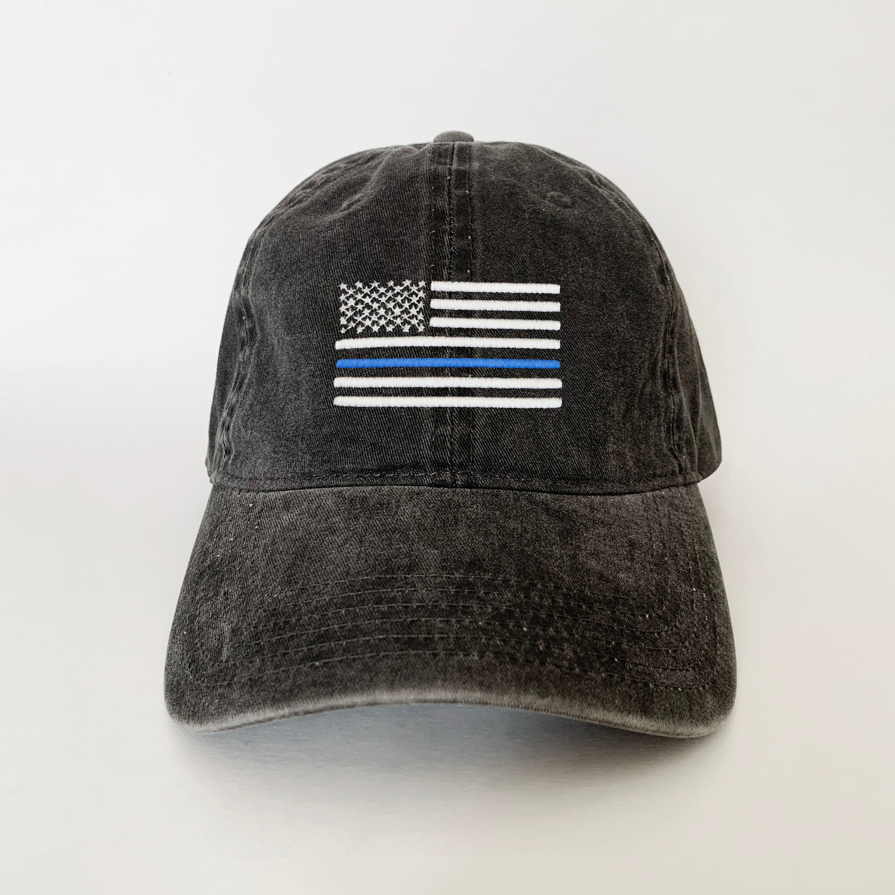 Thin Blue Line American Flag Hat Baseball Hat Police Cap - Etsy