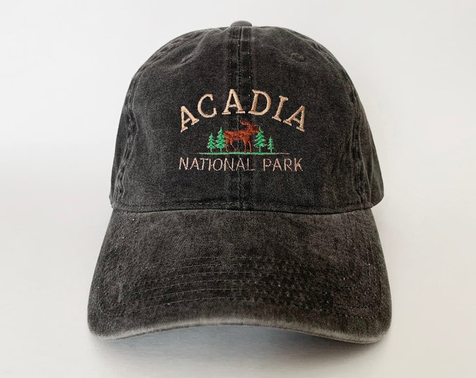 Acadia National Park Embroidered Cap Hat Baseball Hat National Park Hat ...