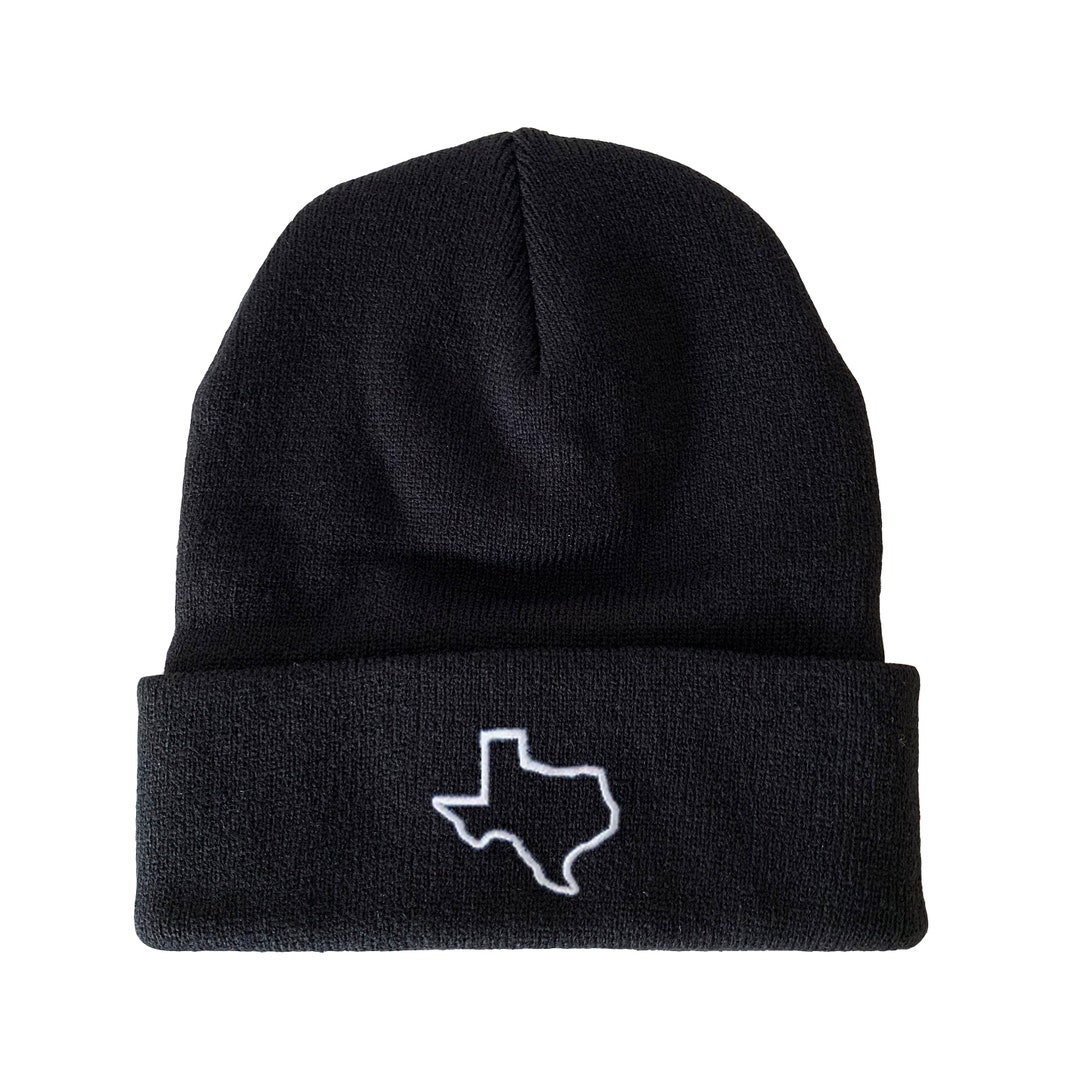 Texas Map Outline Embroidered Beanie State Hat Winter Hat - Etsy