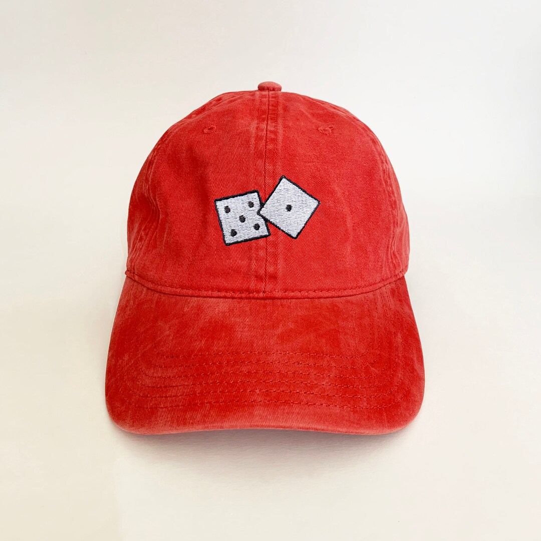 Dice Design Embroidered Hat Washed Cap Cotton Hat Dad Cap Dad Hat ...