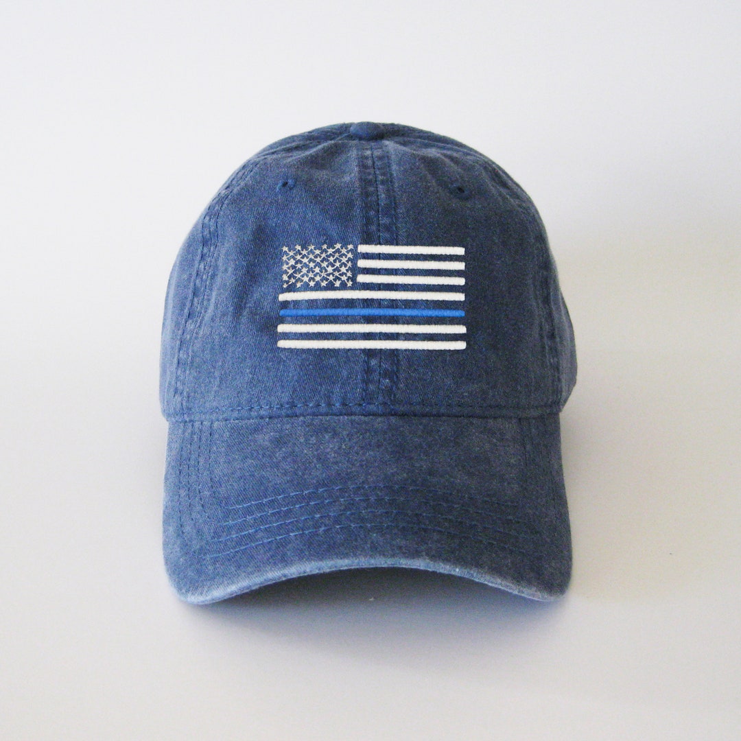 Thin Blue Line American Flag Hat Baseball Hat Police Cap - Etsy